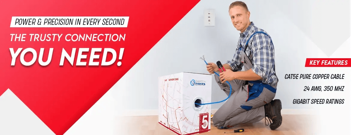 Bulk Cat5e Plenum pure Copper Cable 24 AWG UTP 350 Mhz