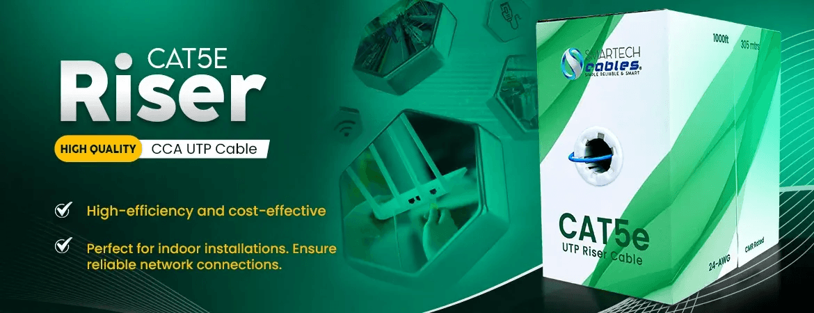 Bulk Cat5e Riser Cable CCA 1000ft UTP 350Mhz Network Cable